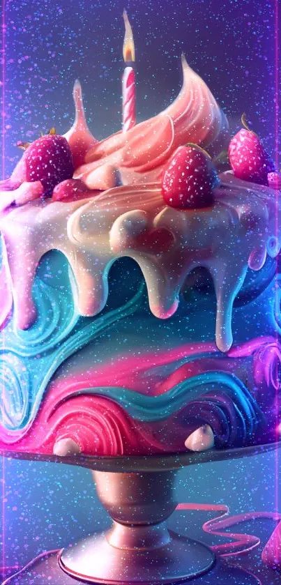 Vibrant Cake Art Wallpaper - free download