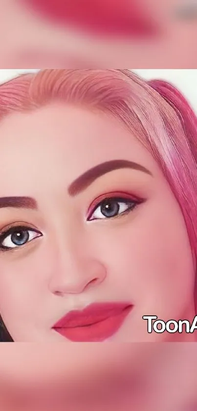 Vibrant Cartoon Art Portrait - free download
