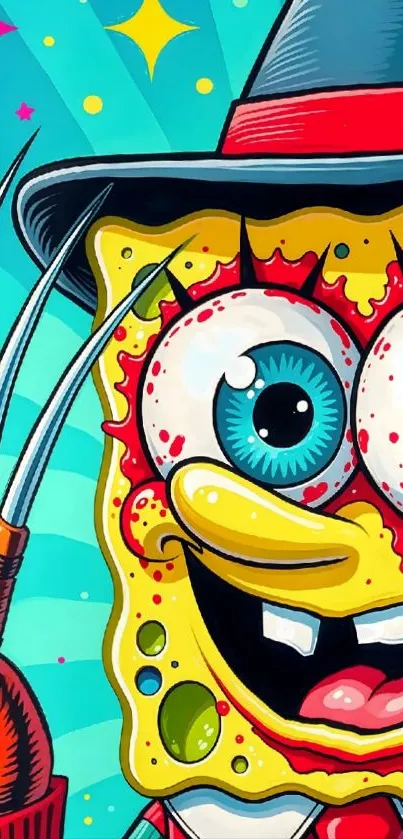 Vibrant Cartoon Mashup Wallpaper - free download