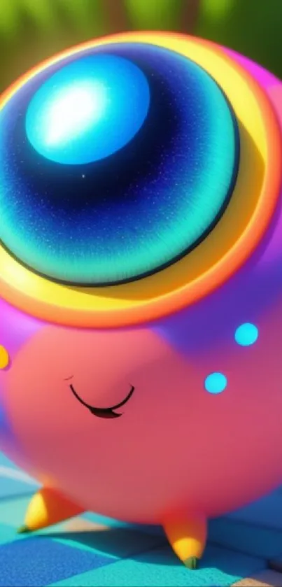 Vibrant Cartoon Orb Wallpaper - free download