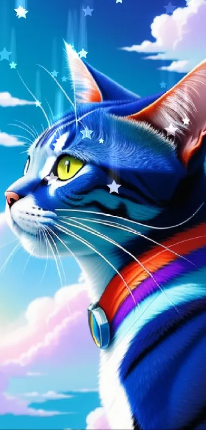 Vibrant Cat Sky Wallpaper - free download