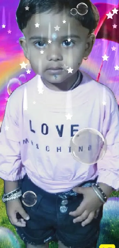 Vibrant Child Fantasy Scene - free download