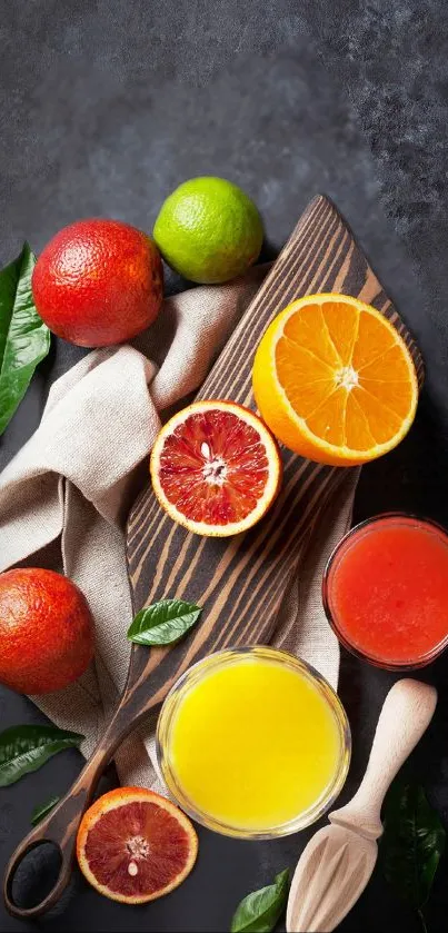 Vibrant Citrus Fruit Wallpaper - free download
