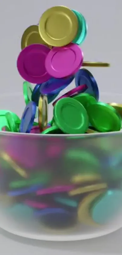 Vibrant Coin Splash Wallpaper - free download