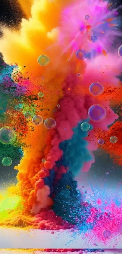 Vibrant Color Burst Wallpaper - free download