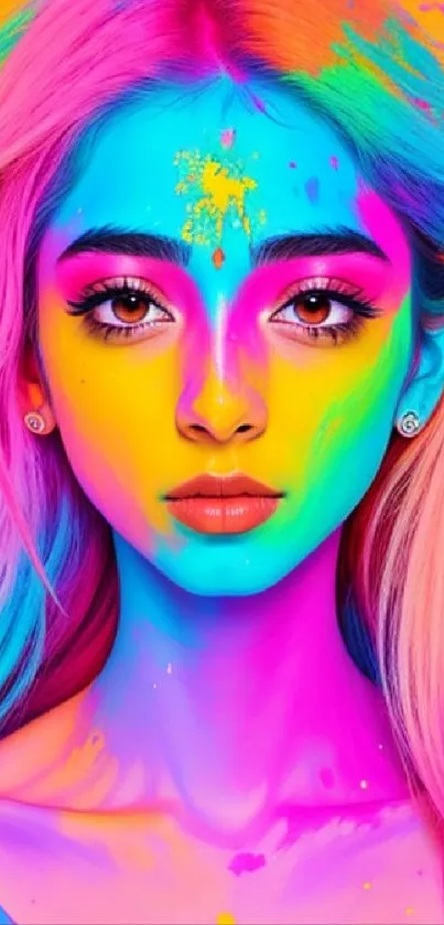 Vibrant Color Splash Portrait - free download
