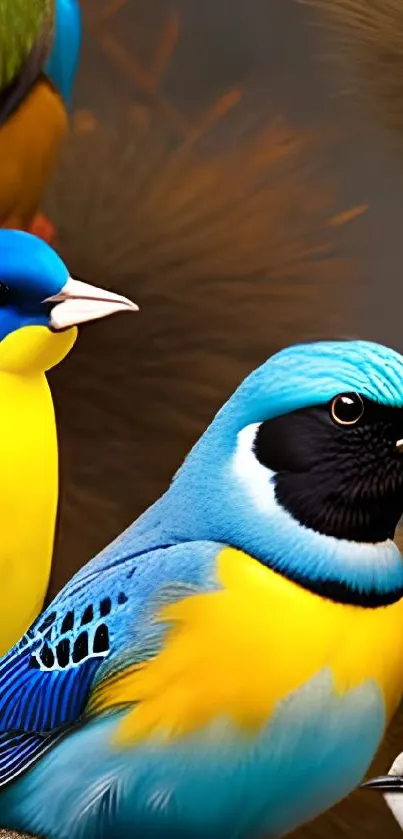 Vibrant Colorful Birds Wallpaper - free download
