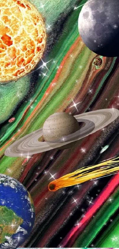 Vibrant Cosmic Galaxy Art - free download