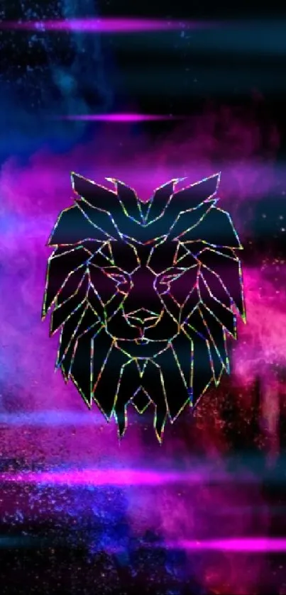 Vibrant Cosmic Lion Wallpaper - free download