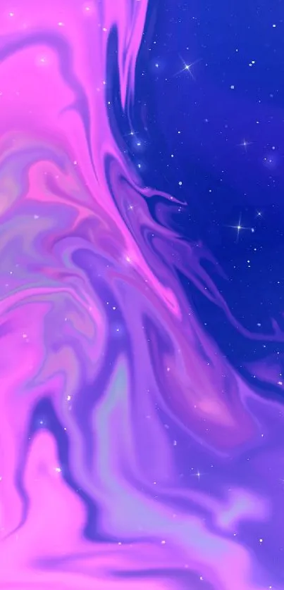Vibrant Cosmic Pink Swirl Wallpaper - free download