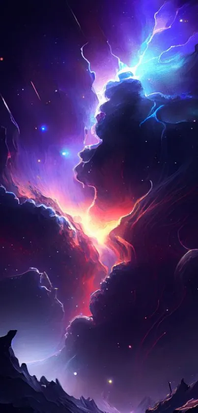 Vibrant Cosmic Storm Wallpaper - free download
