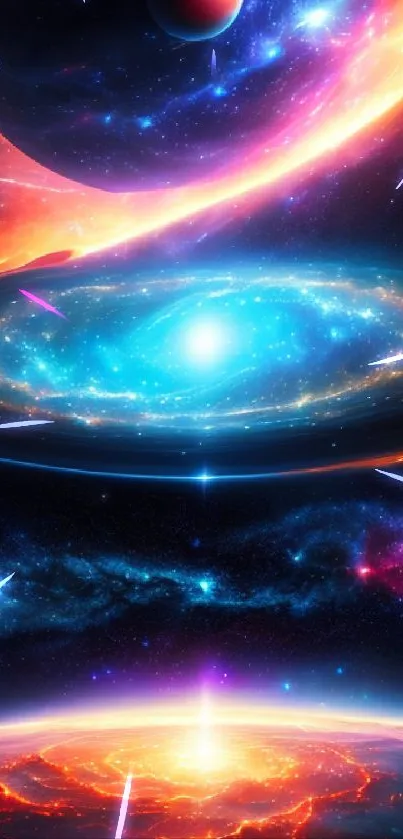 Vibrant Cosmic Universe Wallpaper - free download
