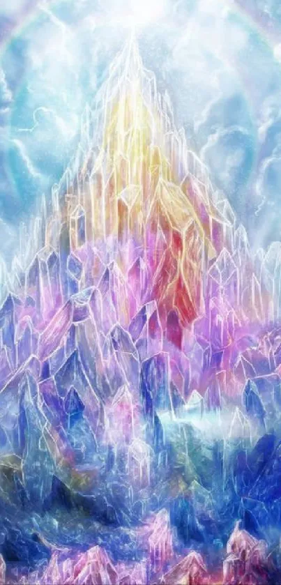 Vibrant Crystal Mountain Wallpaper - free download