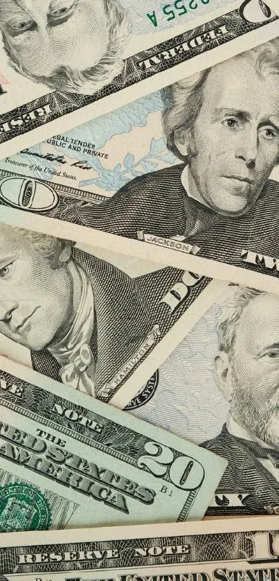 Vibrant Currency Collage Wallpaper - free download