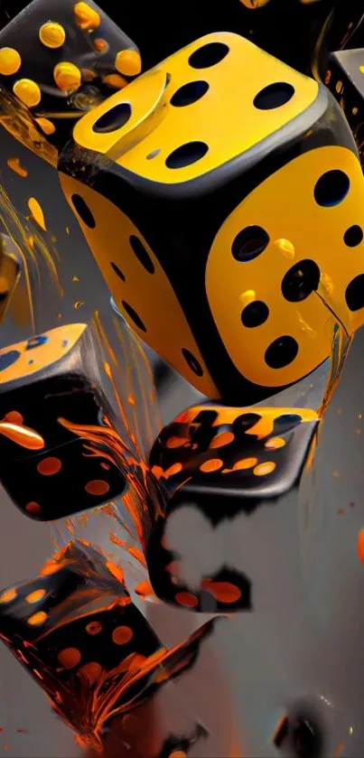 Vibrant Dice Explosion Art - free download