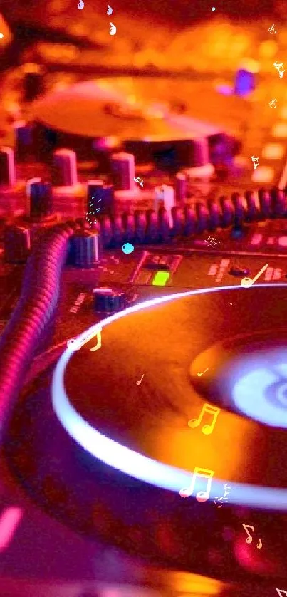 Vibrant DJ Decks Wallpaper - free download