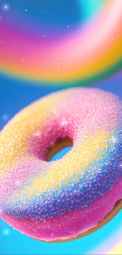 Vibrant Donut Art Wallpaper - free download