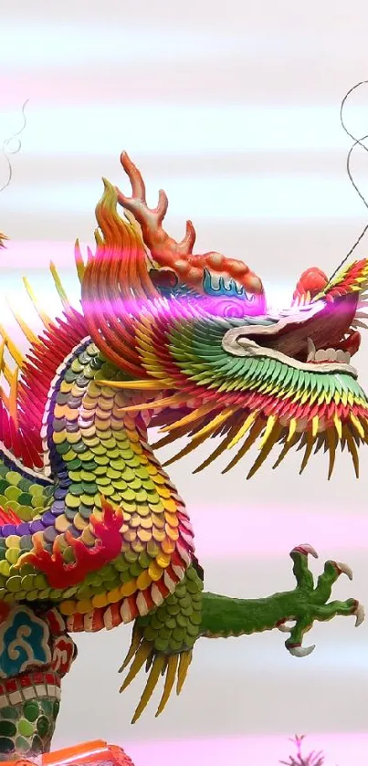 Vibrant Dragon Mobile Wallpaper - free download