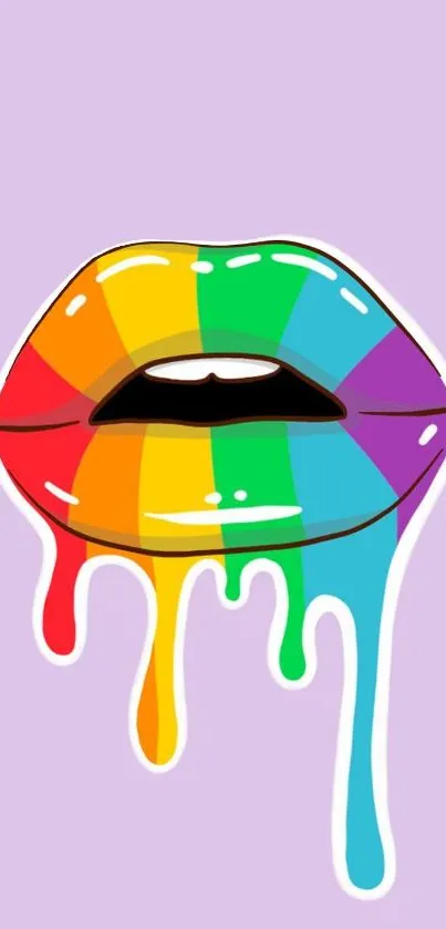 Vibrant Dripping Lips Art - free download