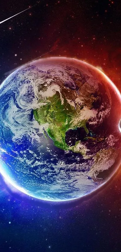 Vibrant Earth Space Wallpaper - free download