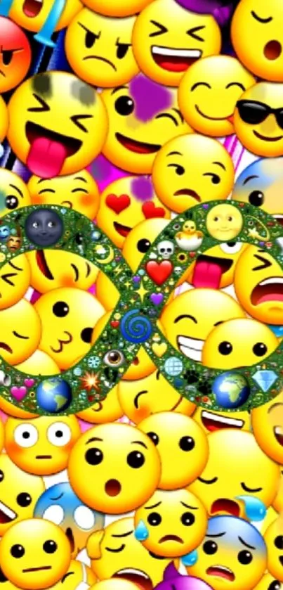 Vibrant Emoji Infinity Art - free download