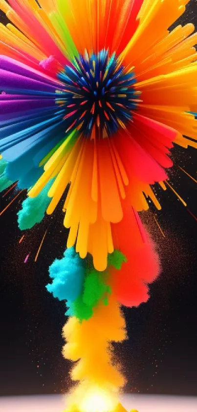 Vibrant Exploding Colors Wallpaper - free download