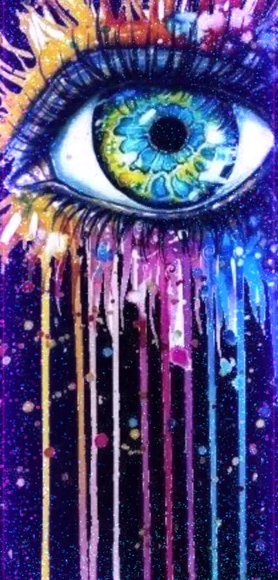 Vibrant Eye Abstract Art Wallpaper - free download