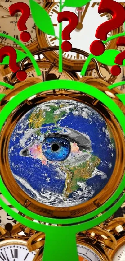 Vibrant Eye Clockworld Wallpaper - free download