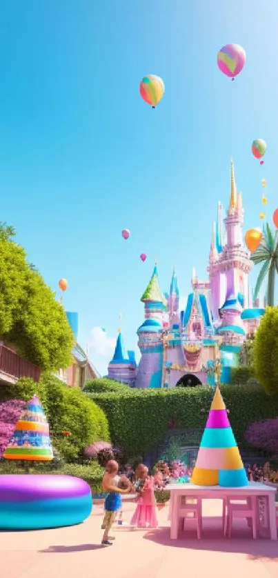 Vibrant Fantasy Castle Wallpaper - free download