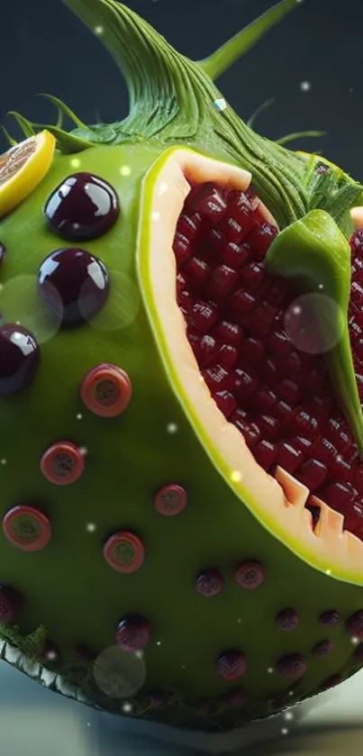 Vibrant Fantasy Fruit Art - free download