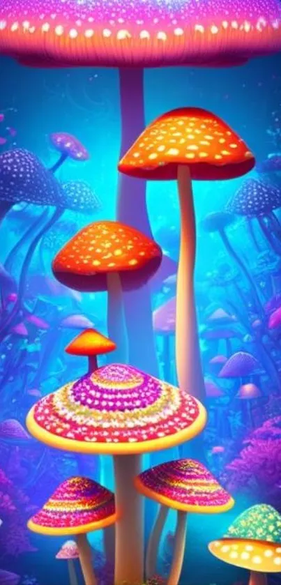 Vibrant Fantasy Mushroom Wallpaper - free download