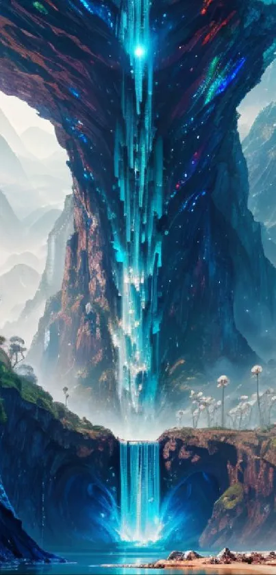 Vibrant Fantasy Waterfall Wallpaper - free download