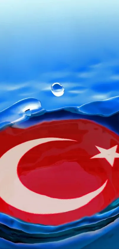 Vibrant Flag in Water Splash - free download