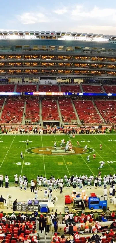 Vibrant Football Stadium View - free download