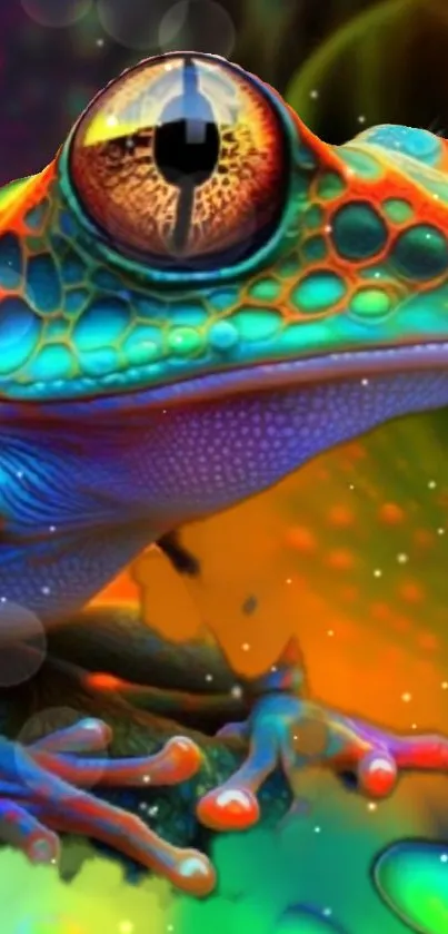 Vibrant Frog Fantasy Art - free download