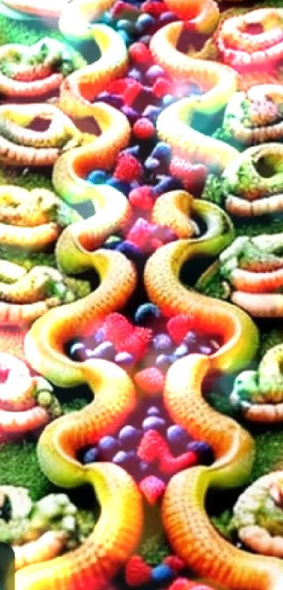Vibrant Fruit and Grass Path - free download