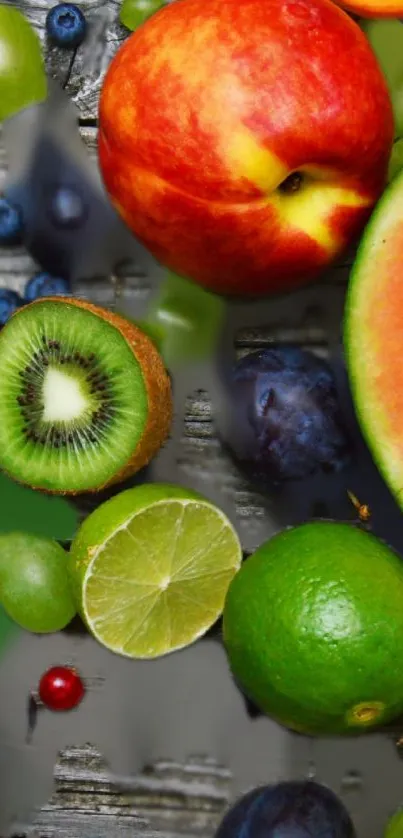 Vibrant Fruit Montage Wallpaper - free download