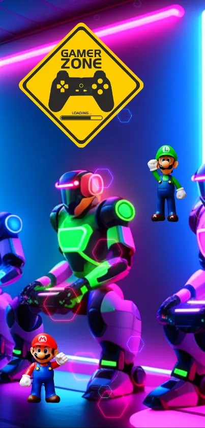 Vibrant Gamer Zone Wallpaper - free download