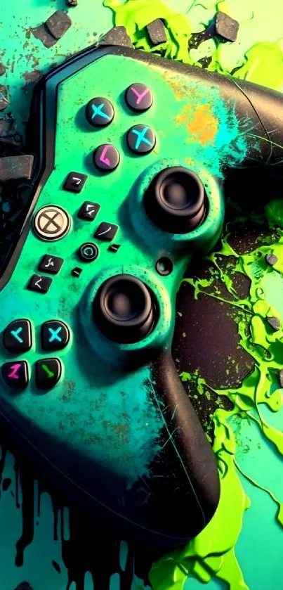 Vibrant Gaming Controller Art - free download