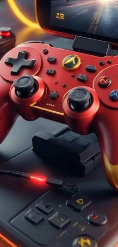 Vibrant Gaming Controller Wallpaper - free download