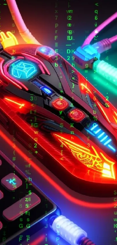 Vibrant Gaming Mouse Wallpaper - free download