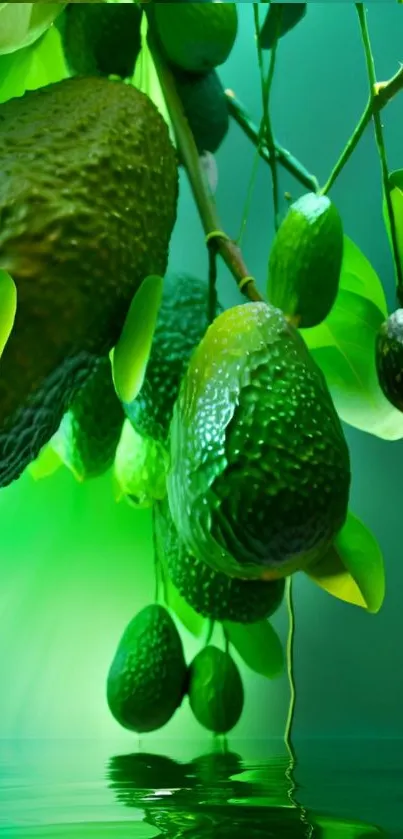 Vibrant Green Avocado Wallpaper - free download
