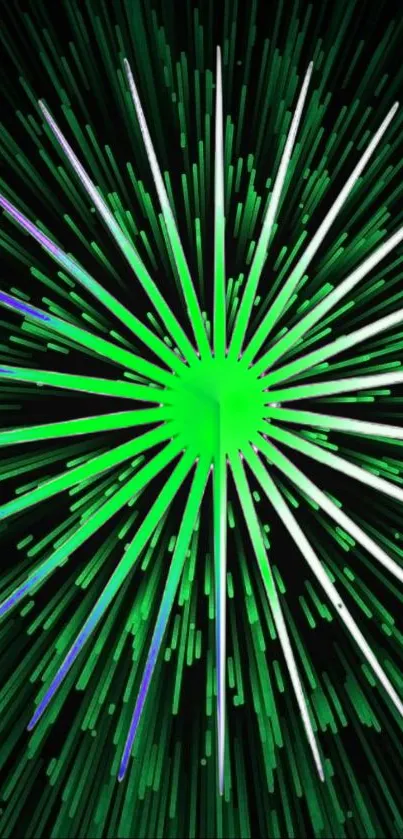 Vibrant Green Burst Wallpaper - free download