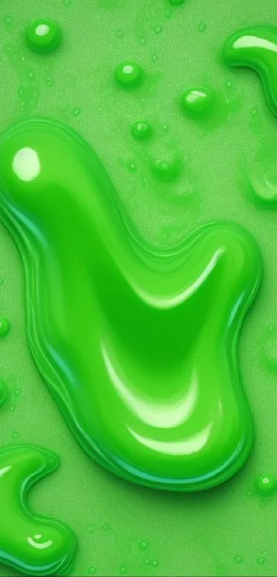 Vibrant Green Liquid Wallpaper - free download