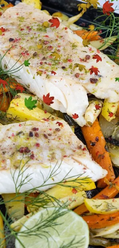 Vibrant Grilled Fish Delight - free download