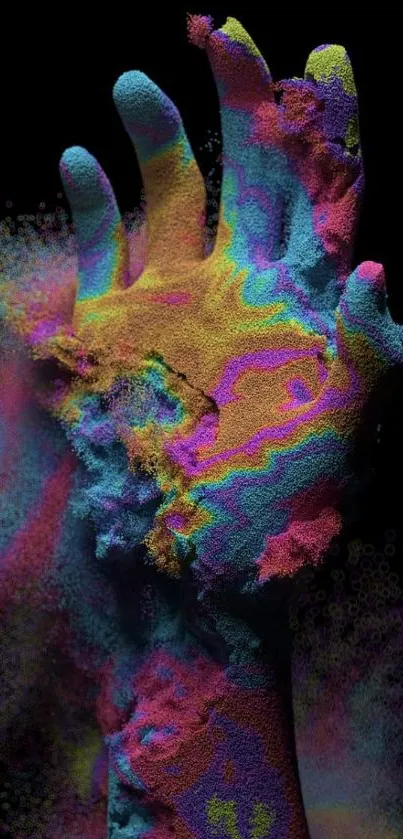 Vibrant Hand Art Wallpaper - free download