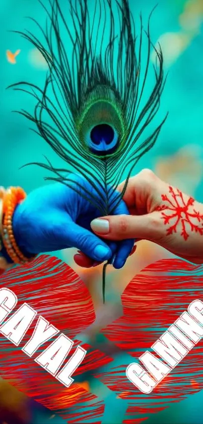 Vibrant Hand Art Wallpaper - free download