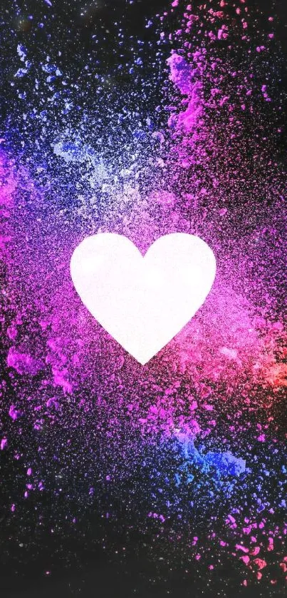 Vibrant Heart Explosion Wallpaper - free download