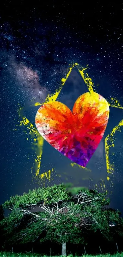 Vibrant Heart Sky Wallpaper - free download