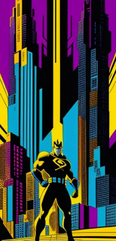 Vibrant Hero Cityscape Art - free download